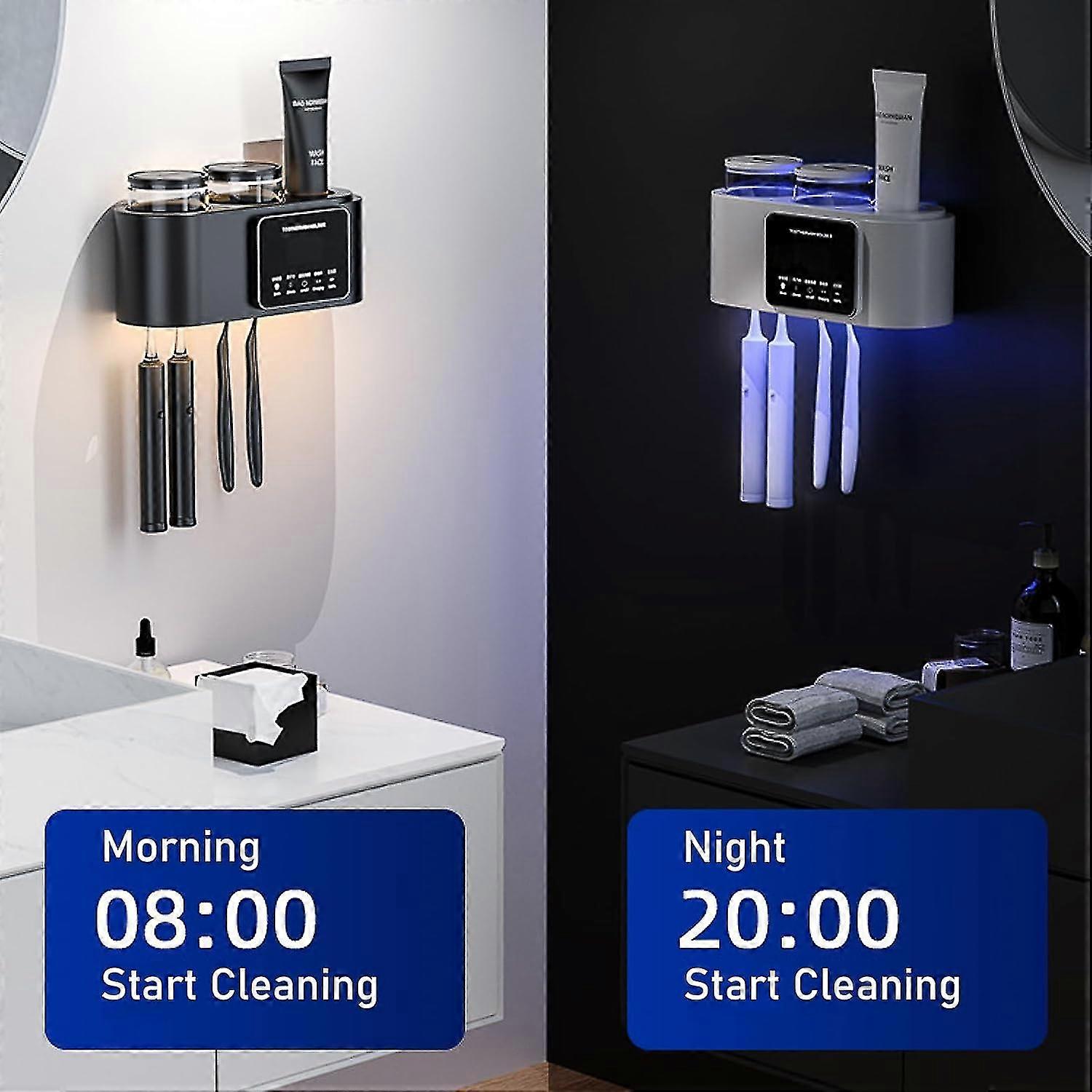 SCSYV Toothbrush Holder for Bathrooms, Electric Toothbrush Holders Wall ...