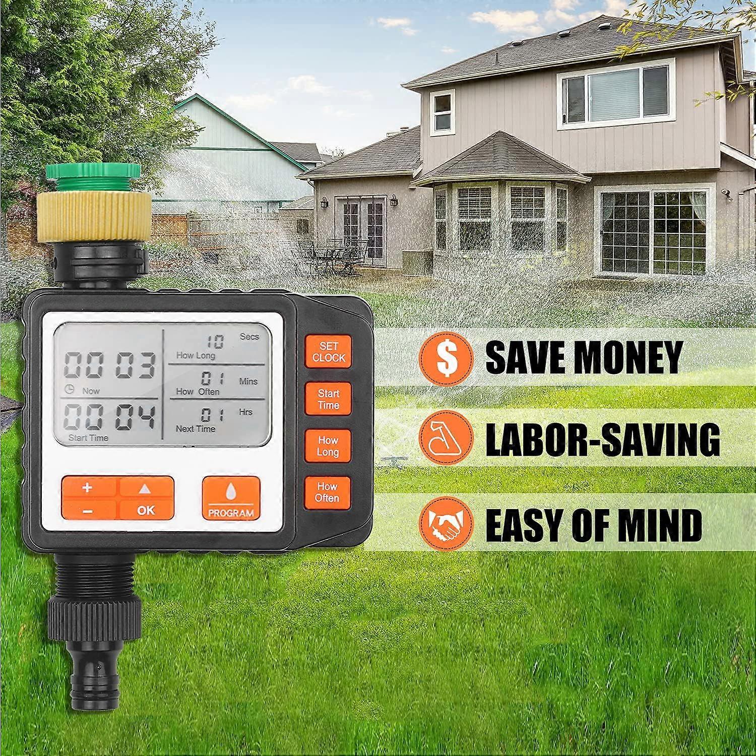 Automatic Watering Timer, Programmable Digital Hose Faucet Timer Smart ...