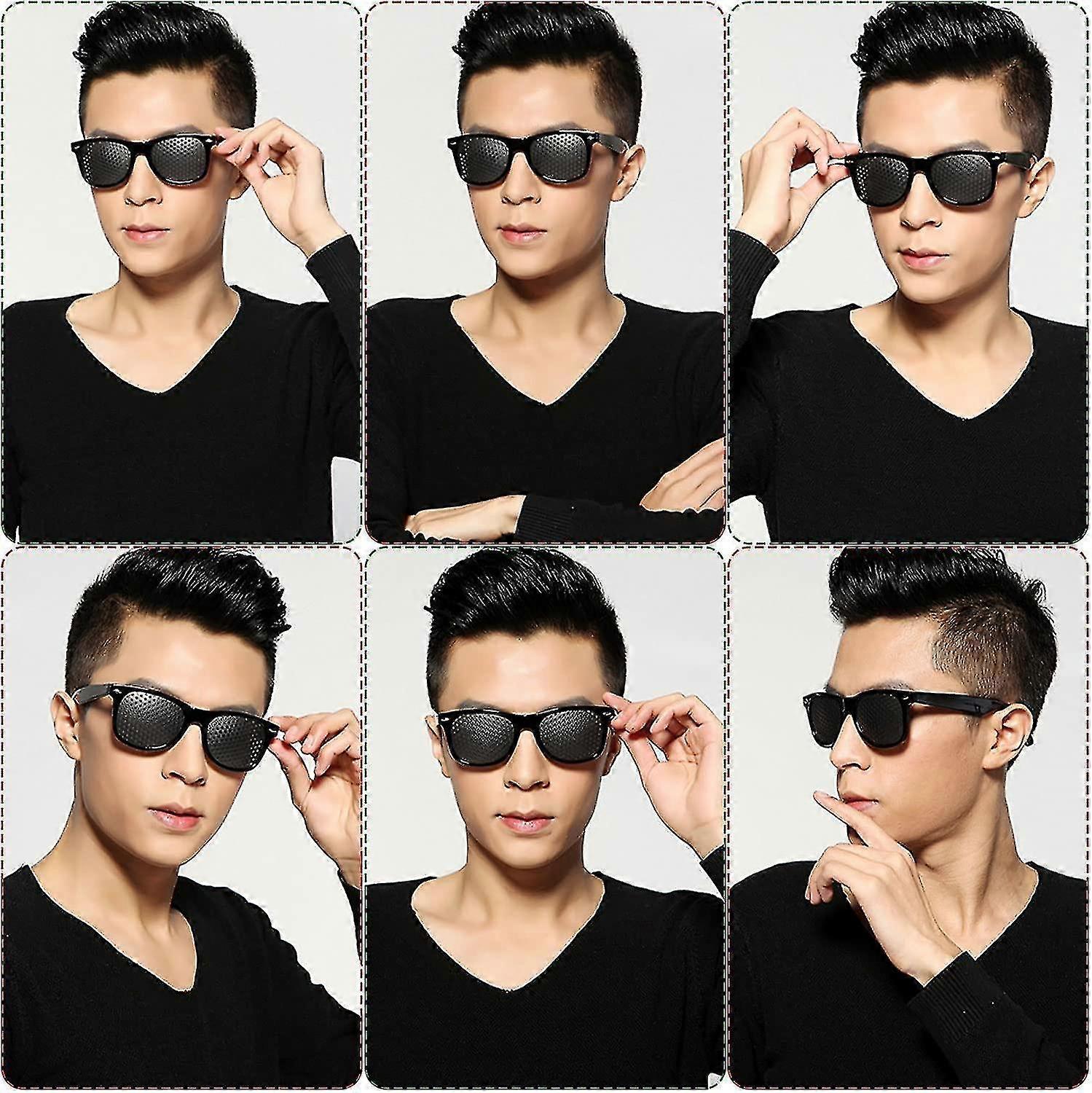 Pinhole Glasses For Improving Vision, Black Unisex Eyesight ...