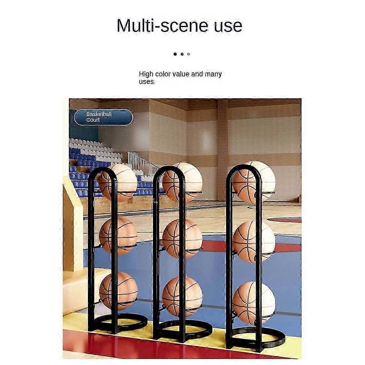 Three-layer Iron Basketball Stand, For Volleyball, Football Storage ...