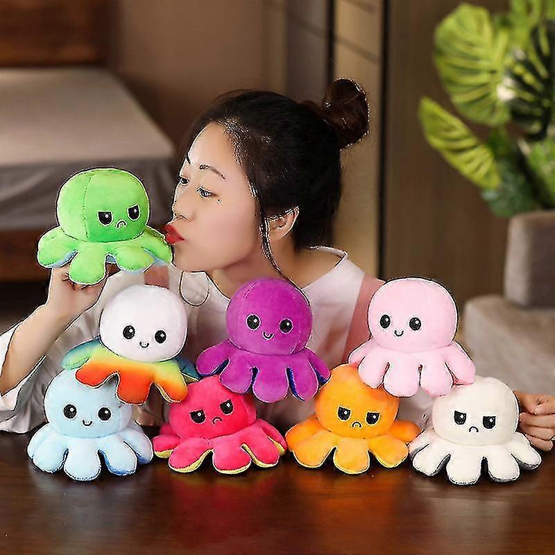 Cute Flipped Octopus Doll Double-faced Expression Flipped W | Fruugo UK