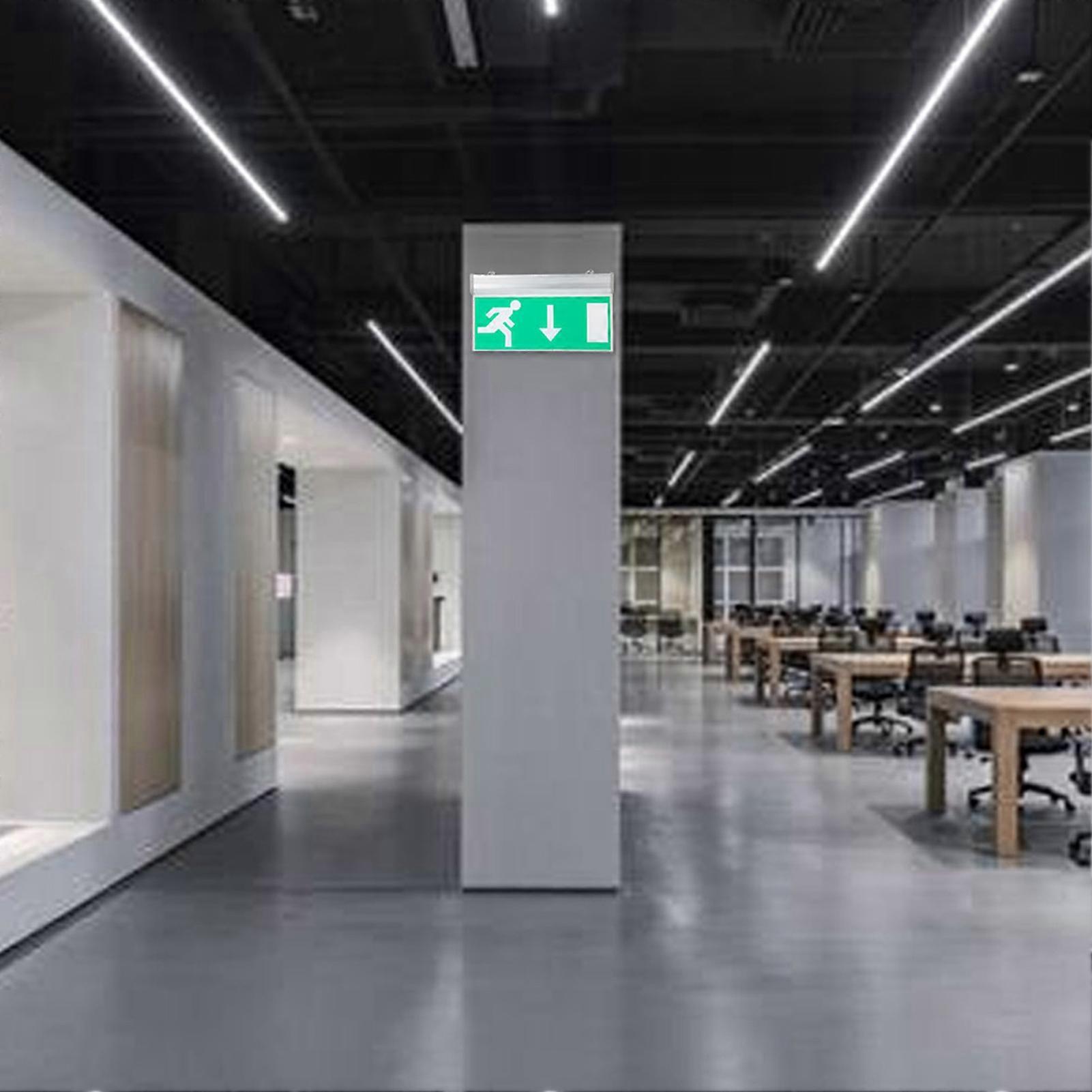 Acrylic LED Emergency Exit Lighting Sign Safety Evacuation Indicator ...