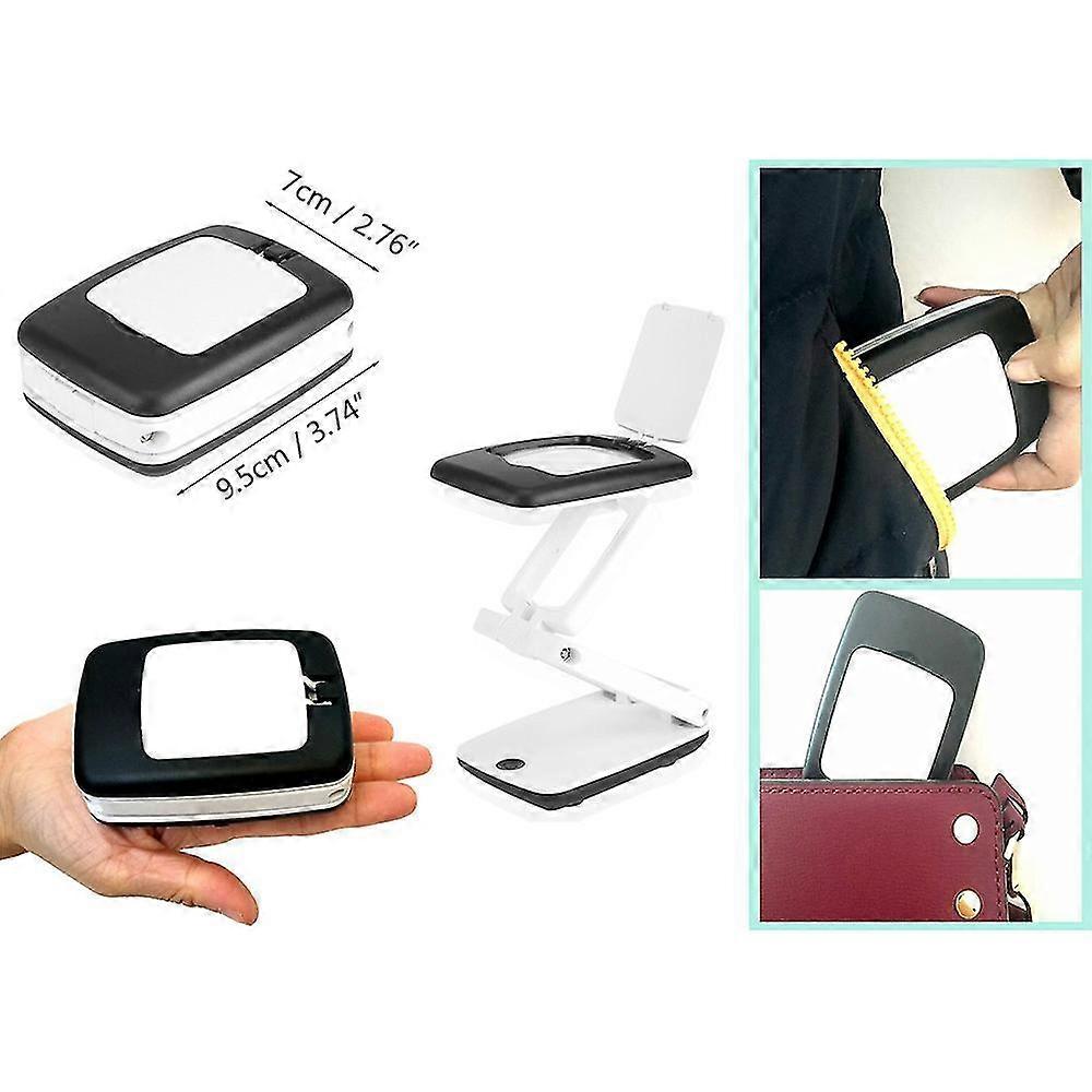 Lighted Desk Magnifying Glass Lamp With Light On Stand Led Portable ...