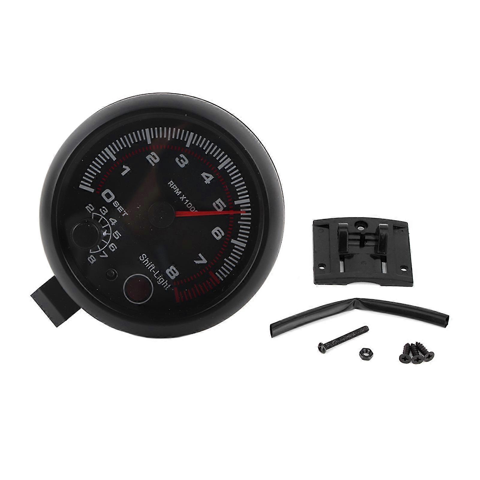 3.75in Black Racing Car Tachometer 08000 RPM 12V Universal Automobile ...