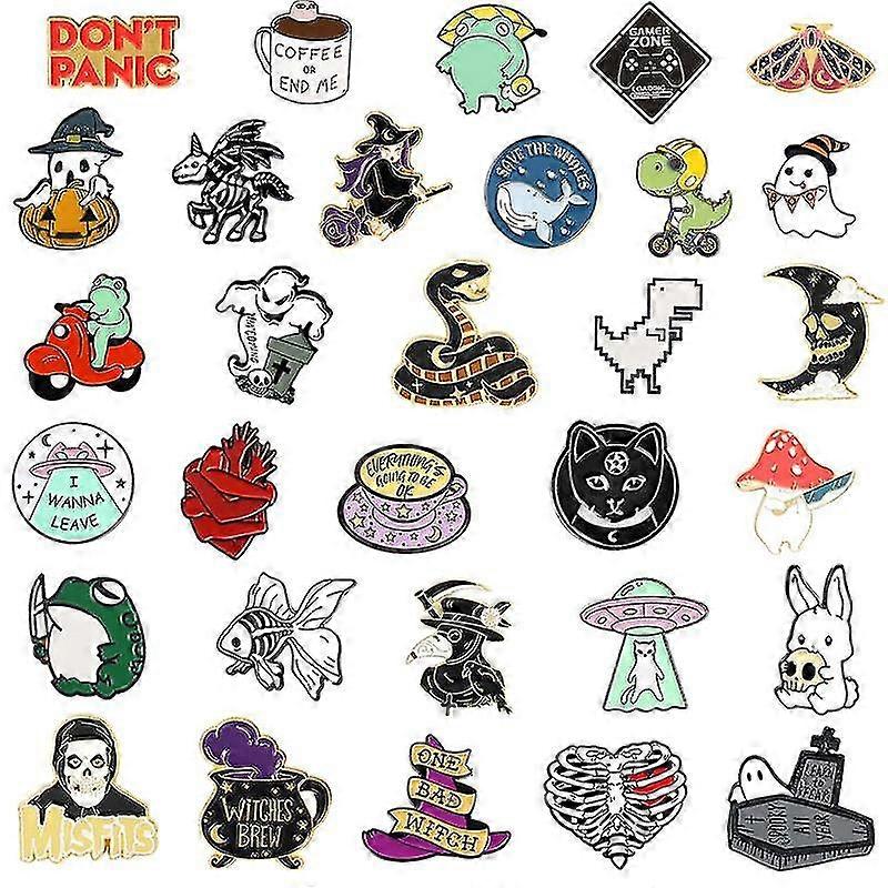 24 Pack Cute Enamel Backpack Pins, Fun Enamel Pins Bulk Set | Fruugo IE
