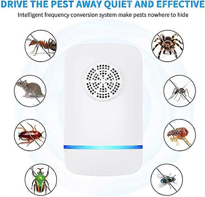 6 Packs Ultrasonic Pest Repeller, Electronic Pest Repellent Plug in ...