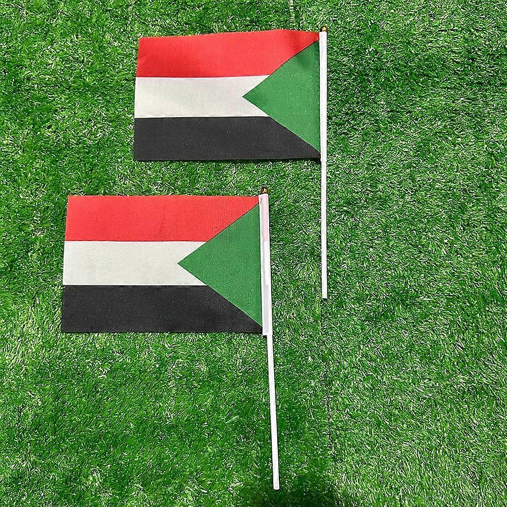 Sudan hand Flag 10/20/50/100pcs 21*14cm Sudan Hand Waving Flags With ...