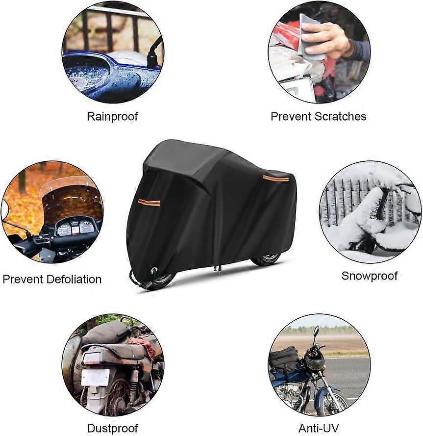 Motorcycle Cover, Waterproof Outdoor Motorcycle Cover XL Oxford 190T ...