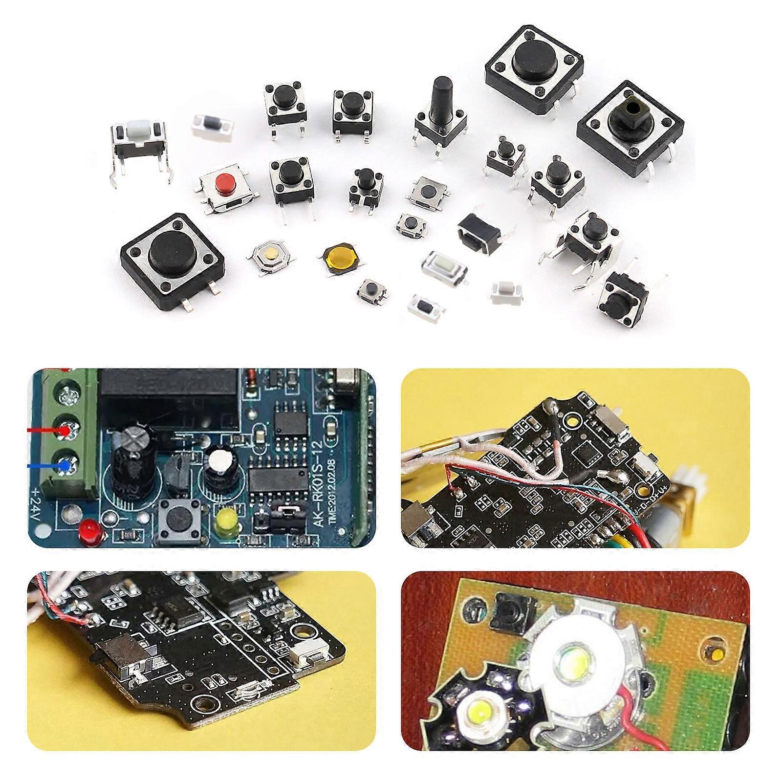 Essential 250PCS Tactile Push Button Switches Micro Tact Switches Must ...