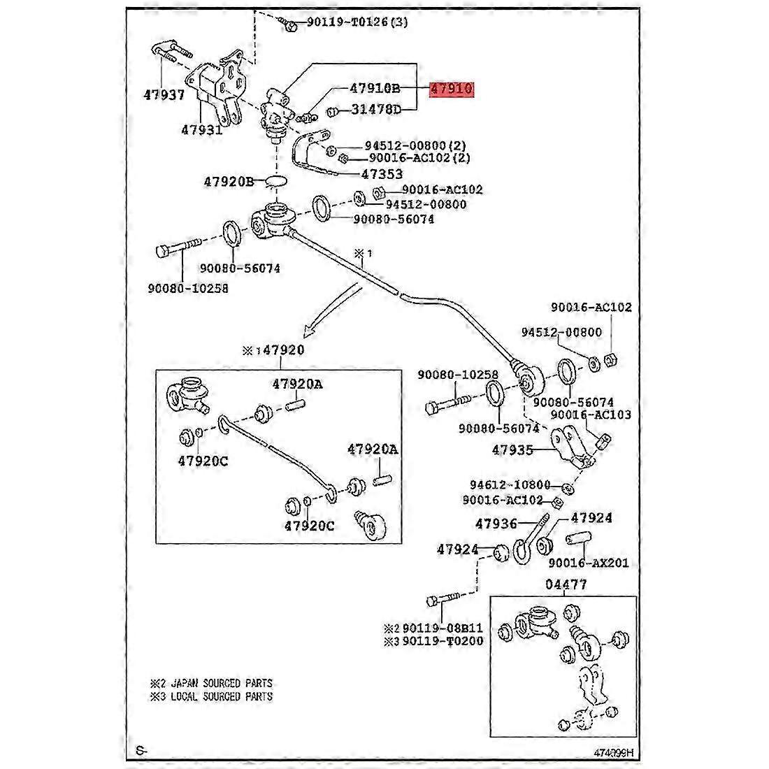 47910-0K020 Car Brake Load Sensing Proportioning Valve Assembly | Fruugo UK