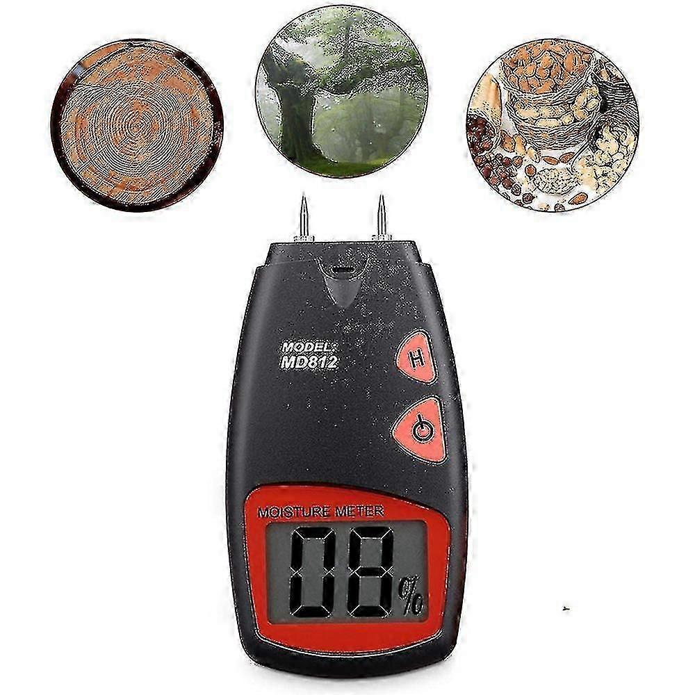 Digital Wood Moisture Meter Handheld Lcd Moisture Tester Damp Moisture ...