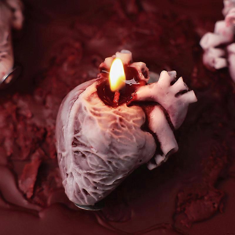 Halloween Simulated Heart Candle Fragrance Body Organ Heart Shape ...