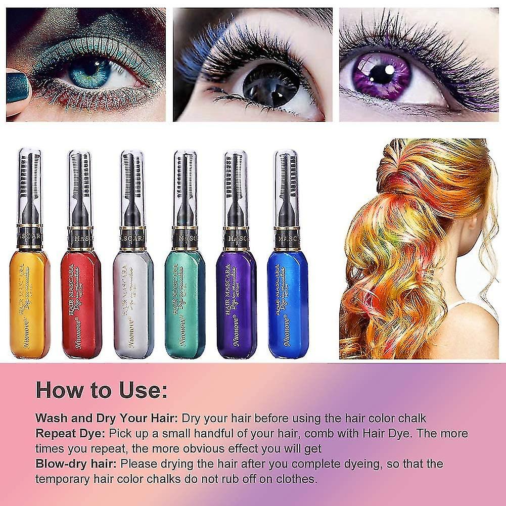 Hair Dye For Girls Temporary Hair Mascara Temporary Hair Color Chalk ...