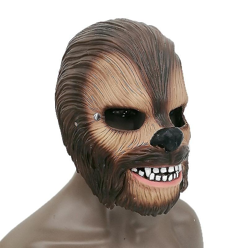 Halloween Mask Movable Jaw Full Head Chewbacca Masks Movie Cosplay ...