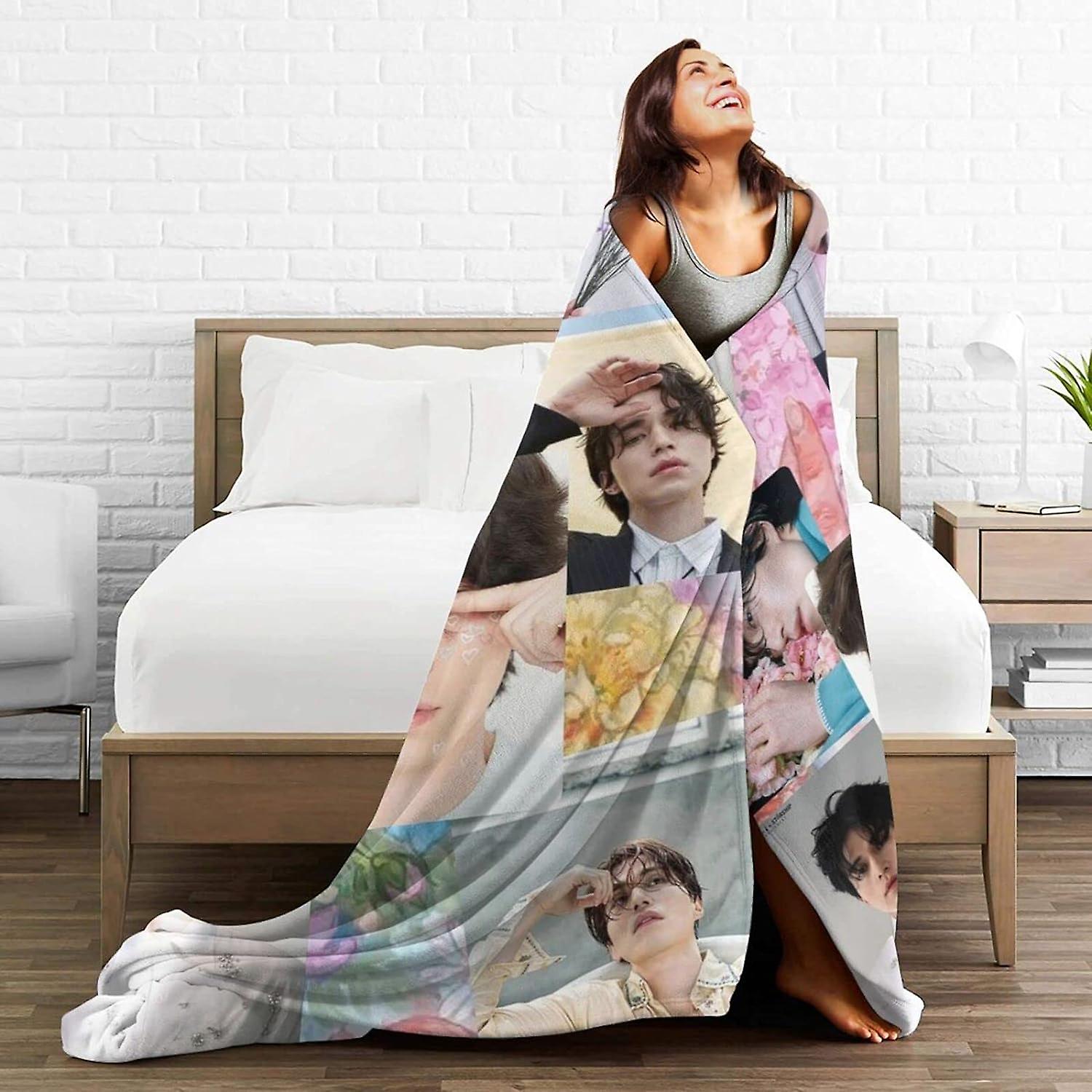 TO533 Lee Actor Dong-Wook Printed Lightweight Super Soft Micro Fleece ...