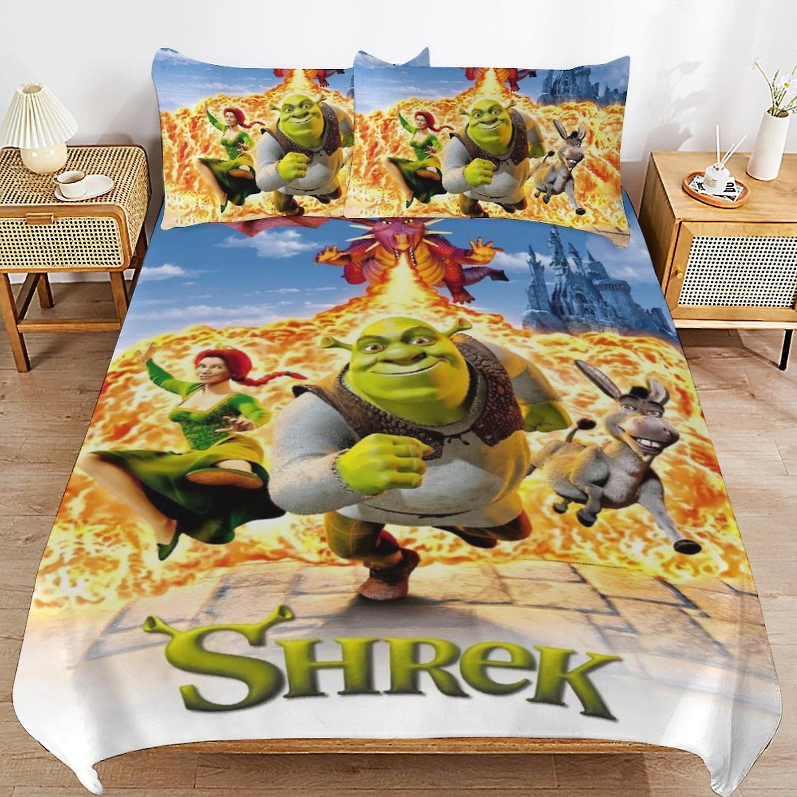Shrek Bedding Sets Cute Bed Cover Anime Cartoon 3D Printed Lightweight ...