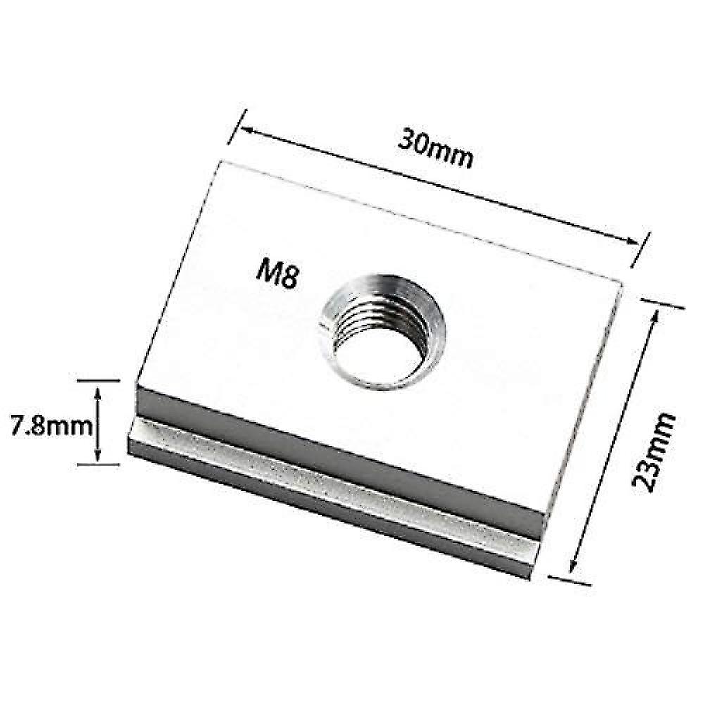 M8 T-track Sliding Slide Nut Alloy Slotted Nut For Carpentry Tool Screw ...