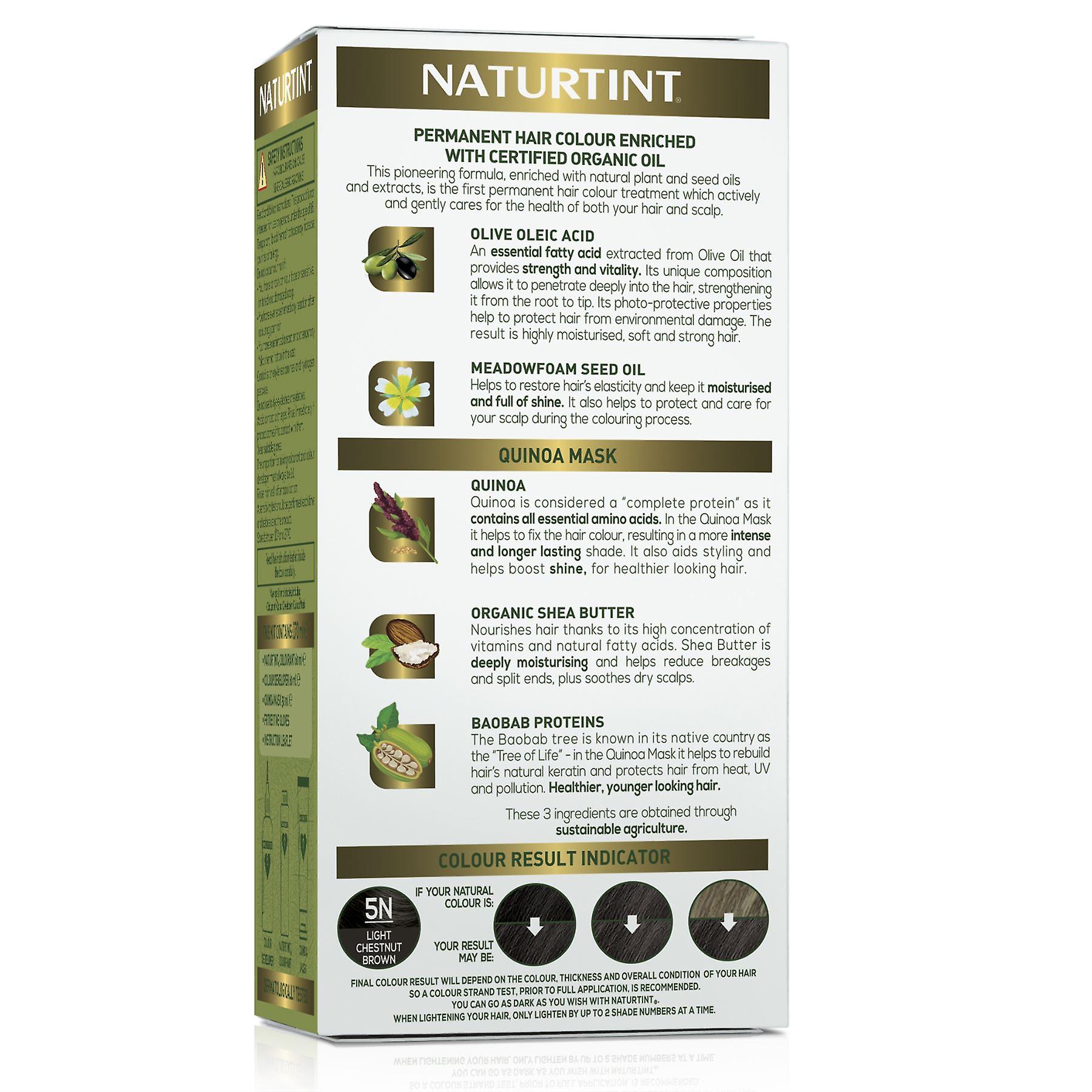 Naturtint Permanent Hair Colour 5N Light Chestnut Brown - 170ml | Fruugo UK