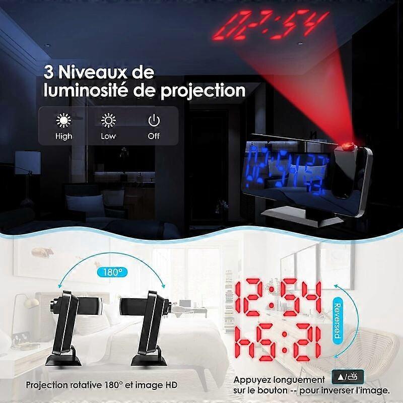 Ceiling Projector Alarm Clock, Ceiling Projection Alarm Clock Radio ...