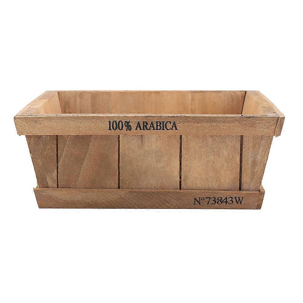 Wooden Succulent Plants Square Box Garden Planter Flower Pots Storage ...