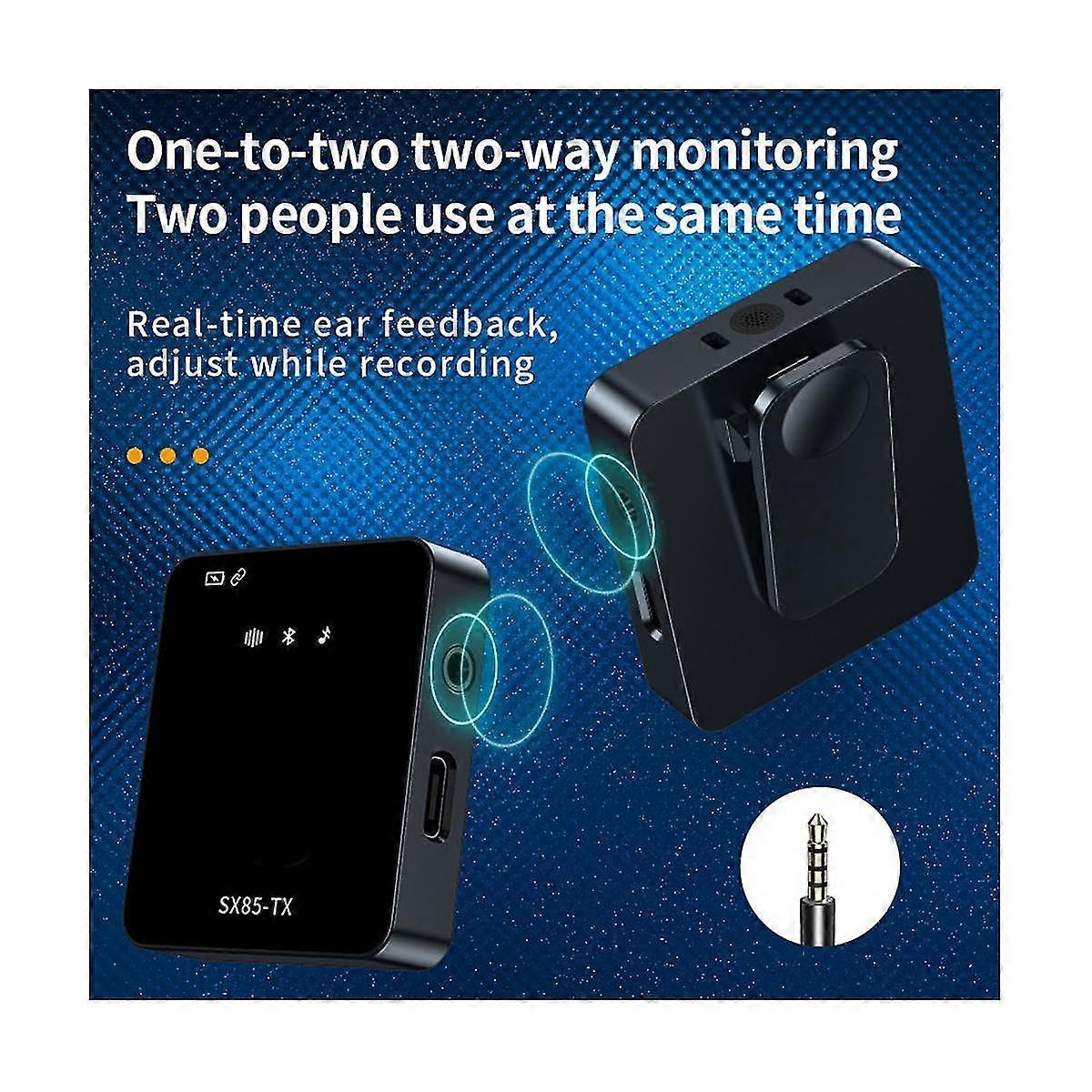 Wireless Lavalier Square Microphone Radio Recording Noise Reduction ...