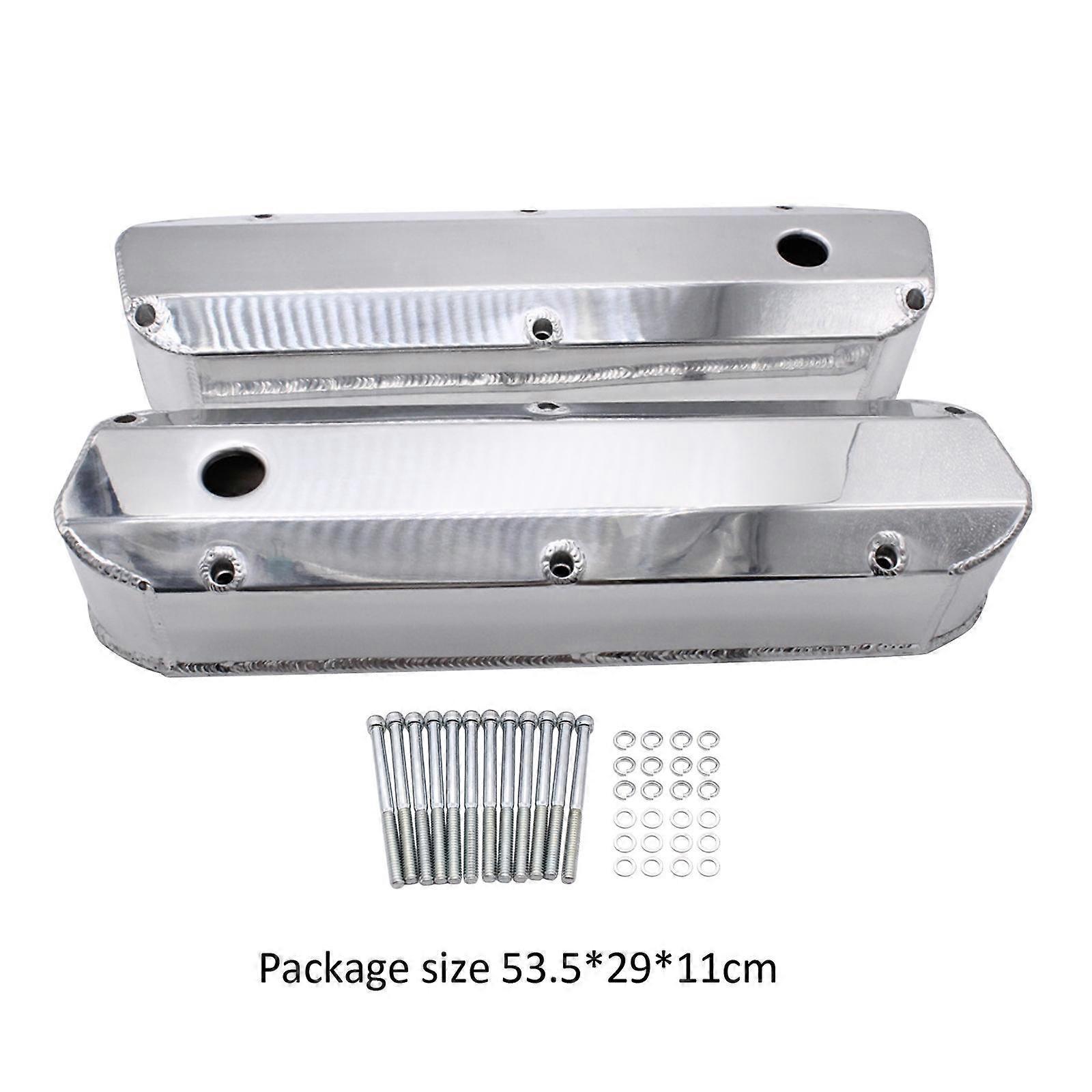 Fabricated Aluminum Valve Covers Kit Polished for Ford Sbf 289 302 351W ...