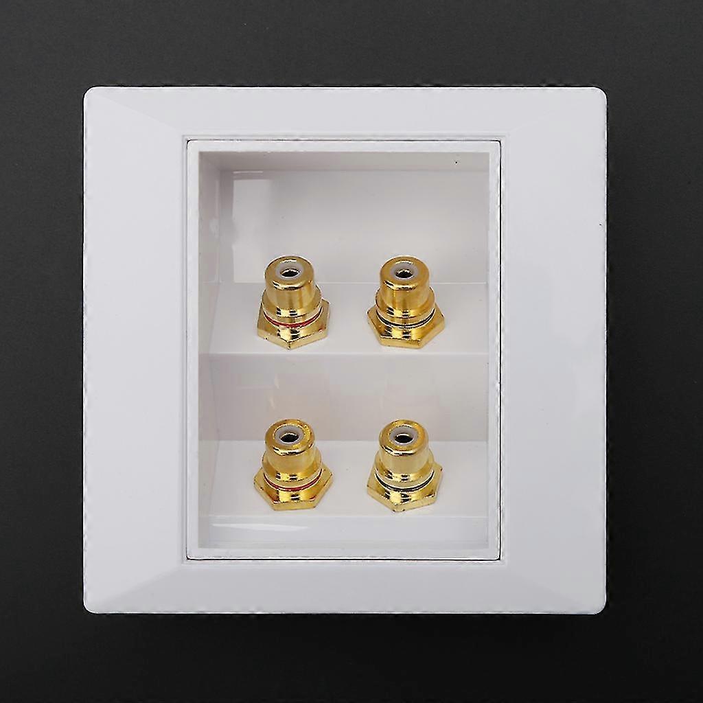Rca Wall Socket Audio Panel Speaker Junction Box Lotus Power Outlet ...