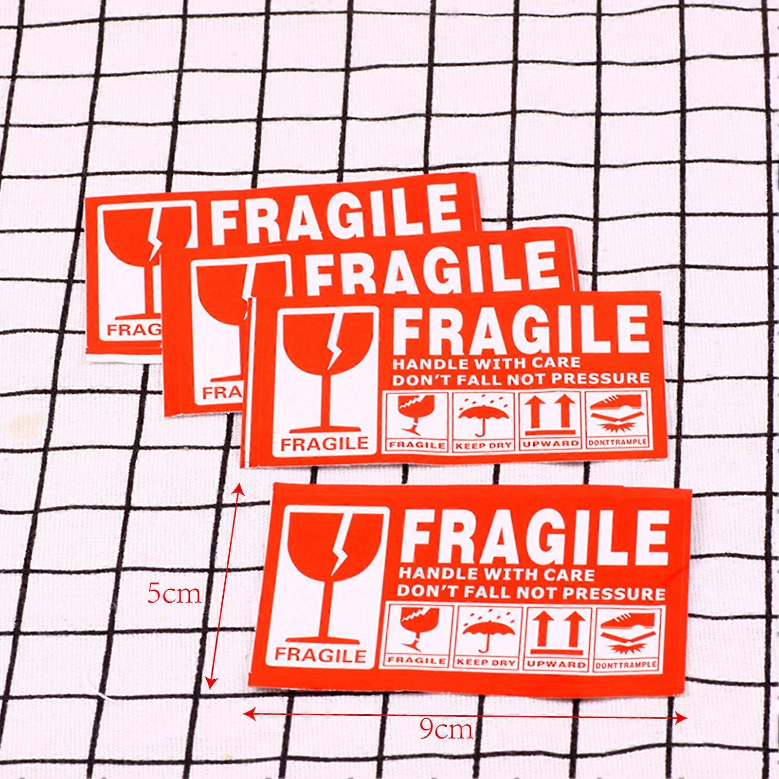 100pcs English Fragile Warning Stickers Handle Carefully Warning ...