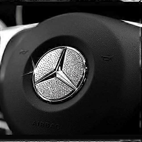 Steering Wheel Bling Crystal Emblem Accessory Interior Decal Sticker ...