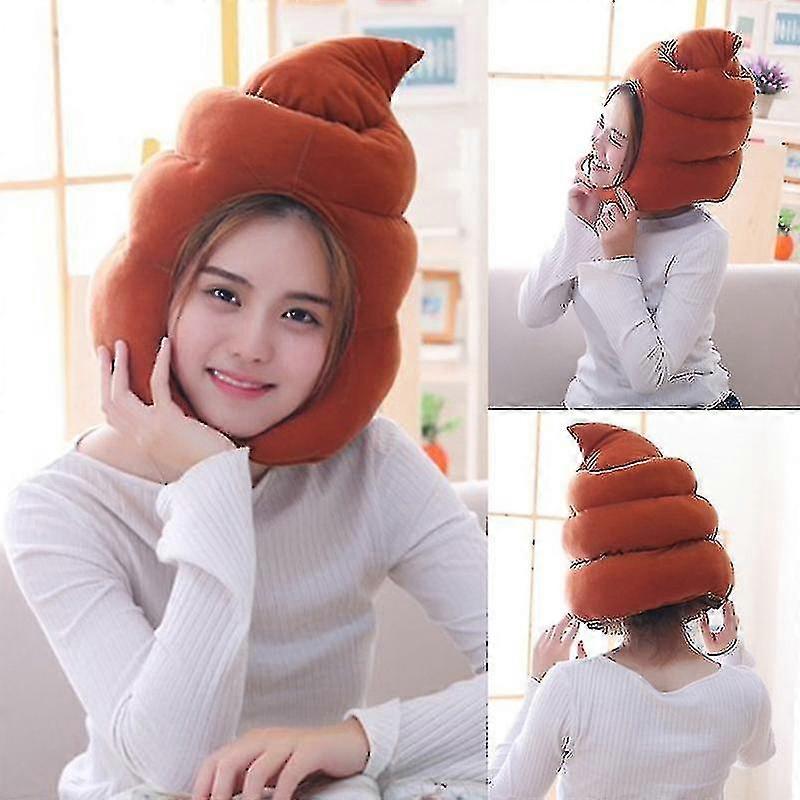 Creative Cute Shit Shape Plush Hat Stuffed Toy Funny Fake Poop Full ...