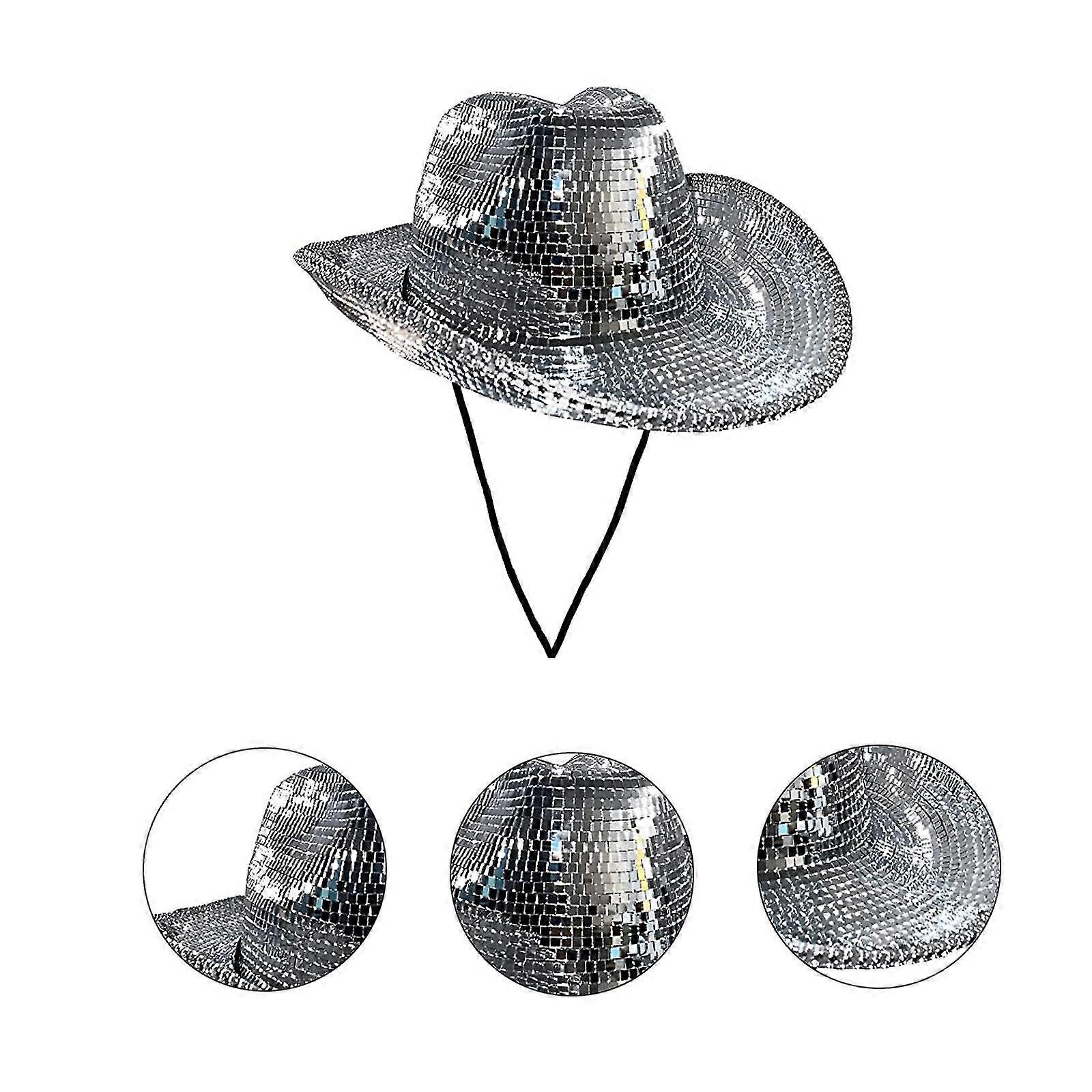 Disco Ball Cowboy Hat, Mirrored Ball Cowboy Hat, Bachelorette Bachelor ...