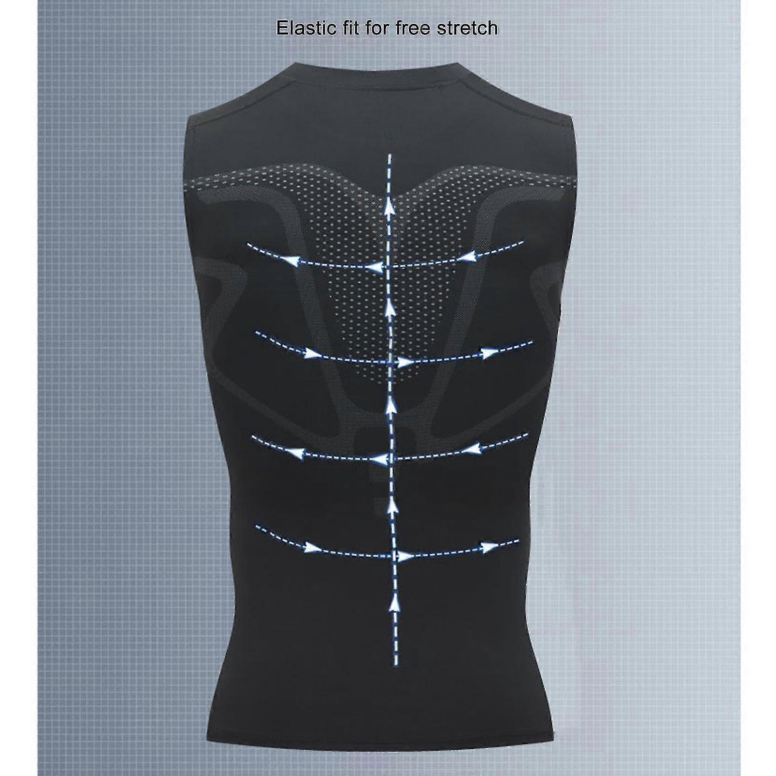 Guys Men's Chest Gynecomastia Compression Top,ionic Shaping Vest ...