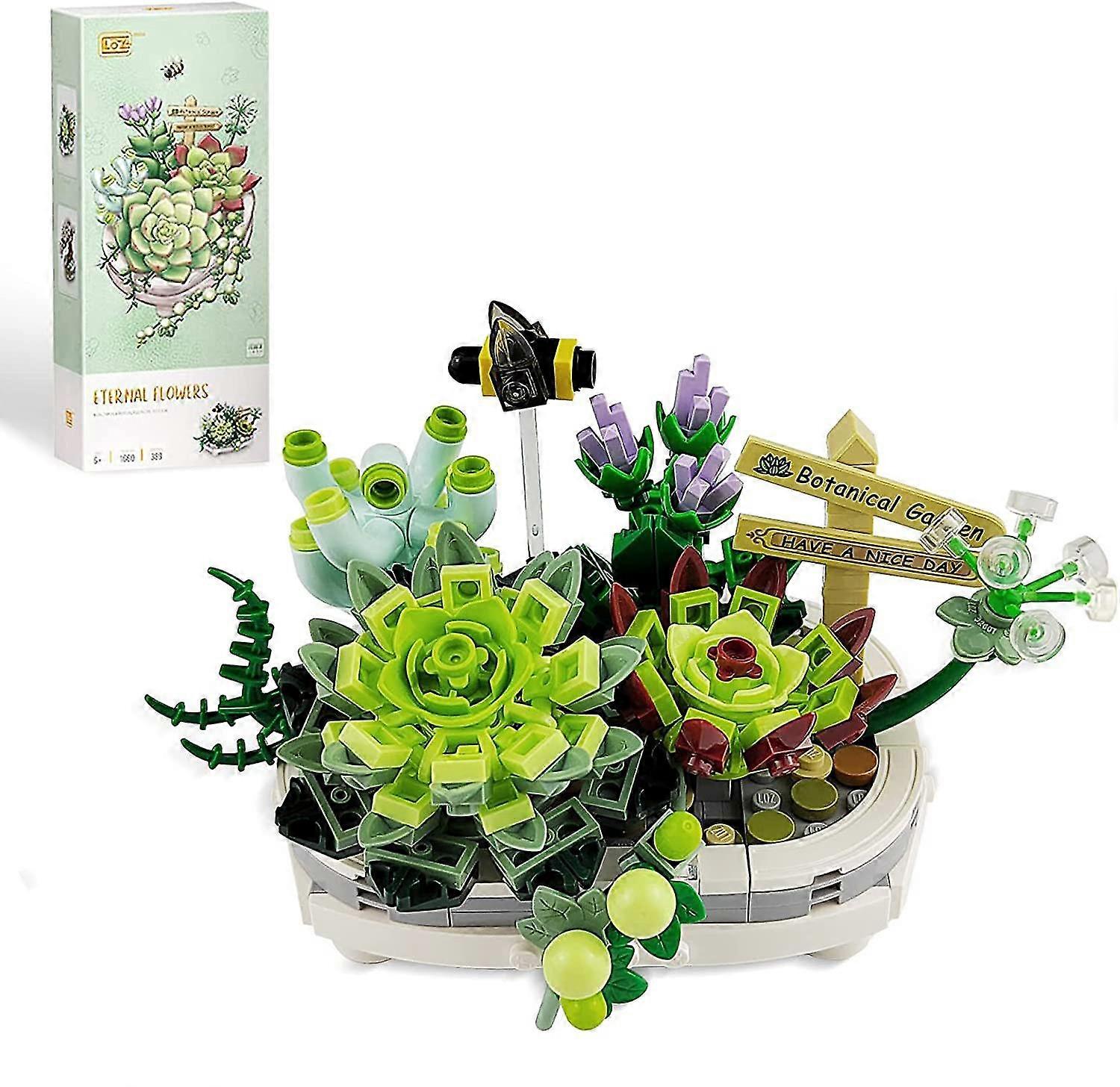 Mini Succulent Bonsai Tree Building Block Set Sakura Tree House Toy Set ...