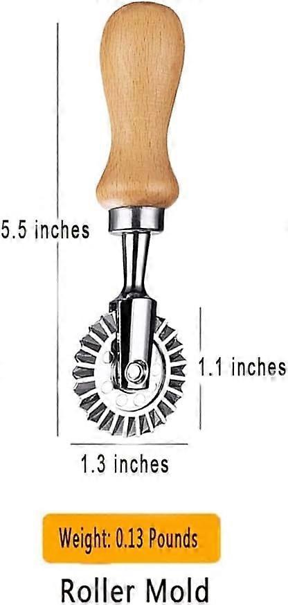 Ravioli Cutter Stamps with Roller Wheel Round Mold with Wooden Handle ...