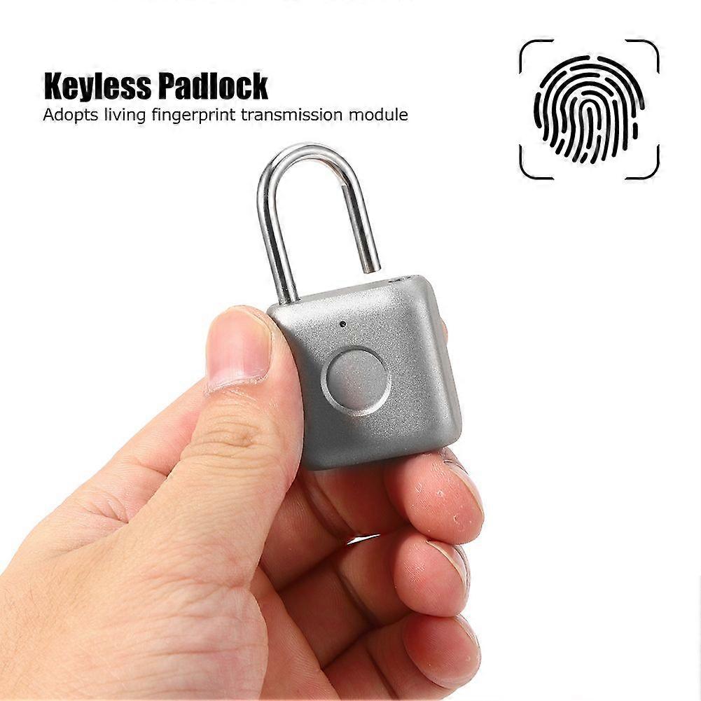 USB Keyless Fingerprint Padlock AntiTheft Security Locks for ...