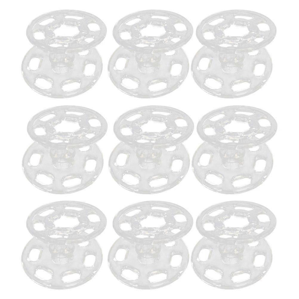 100pcs Clear Shirt Buttons Coat Snaps Buttons Invisible Snaps Fasteners ...