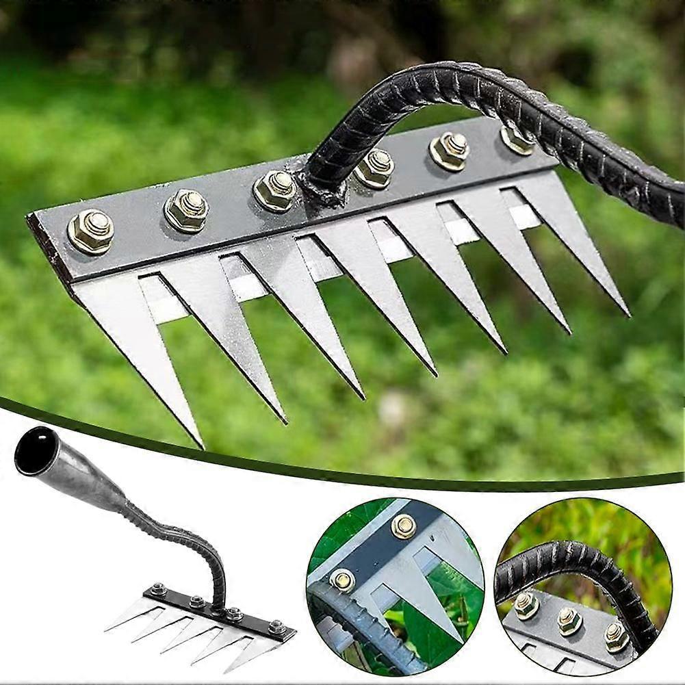 5/6/7/8 Teeth Carbon Steel Garden Weeding Rake, Garden Rakes Metal ...
