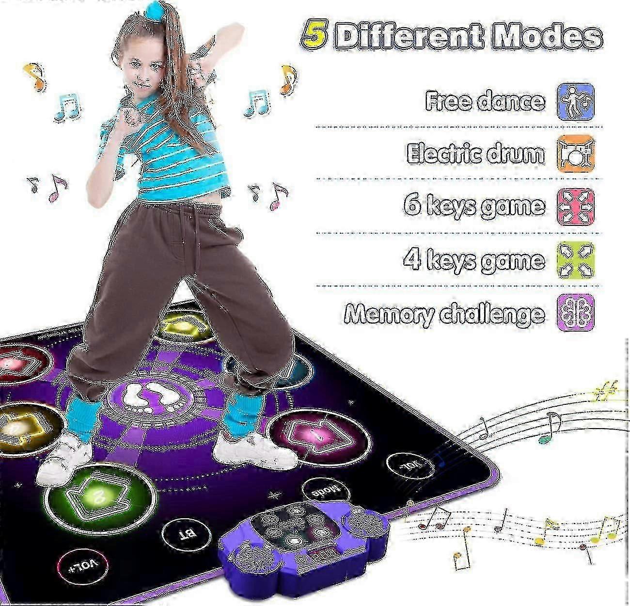 Dance Mat For Kids Ages 4-8-12, Light Up Dance Pad Christmas Birthday ...