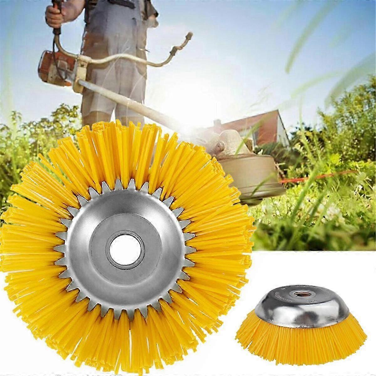 8 Inch Universal Grass Trimmer Nylon Wire Wheel Trimmer Brush Weeder ...