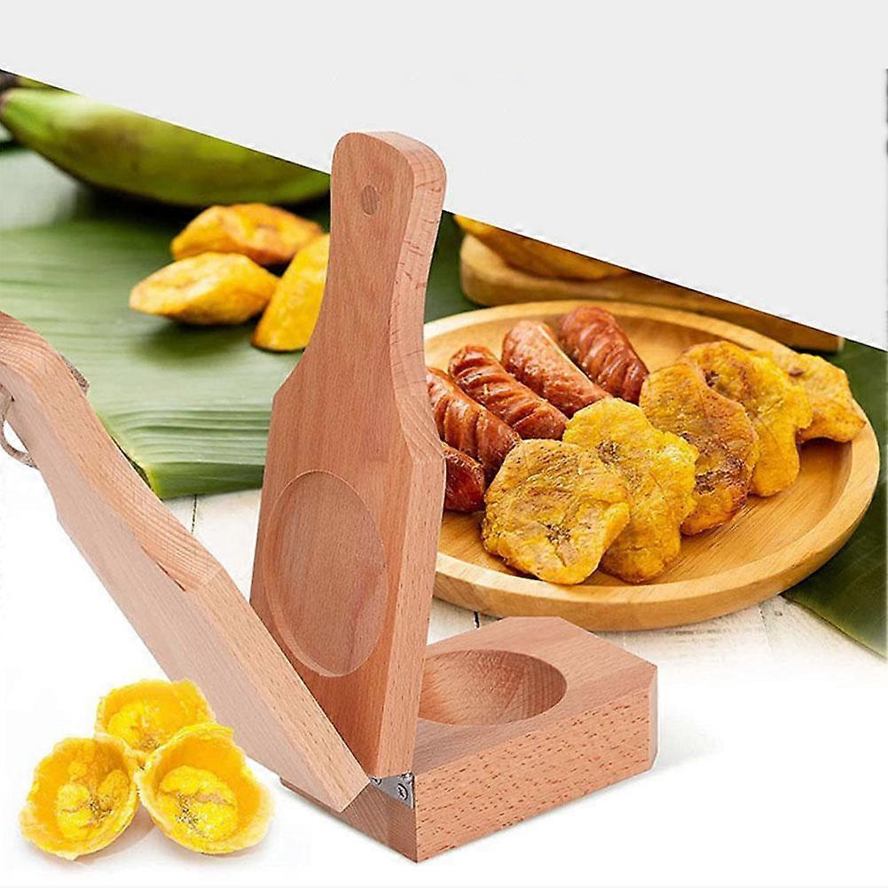 Plantain Press with Handle Banana Crushing Tool Kitchen Wooden Utensils ...