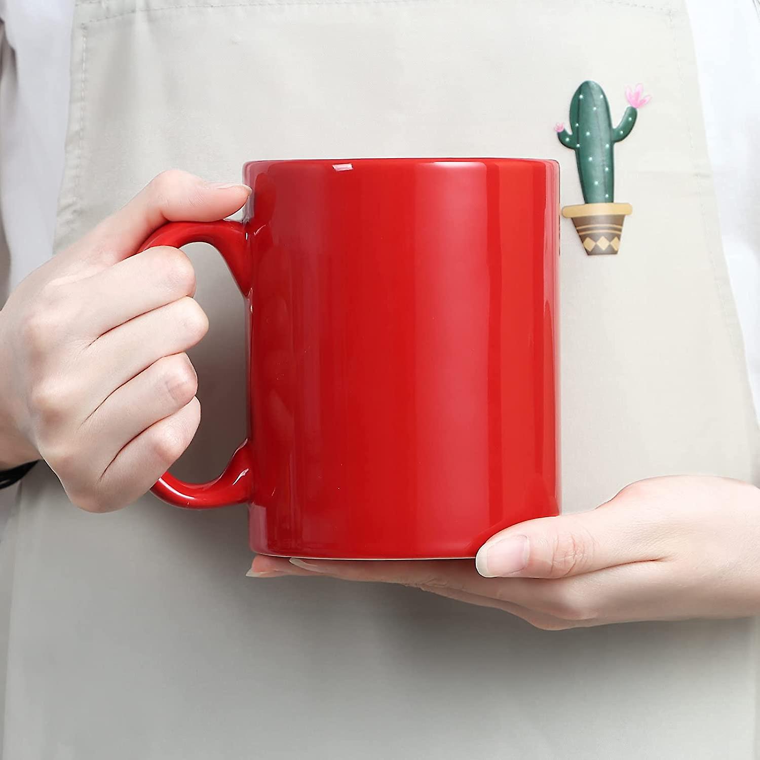 12 OZ Extra Large Ceramic Coffee Mug, Classic Porcelain Super Big Tea ...