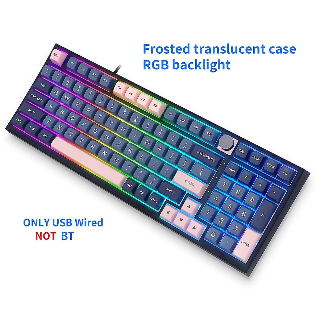 Gk980 Mechanical Keyboard Optical Hot Swappable Programmable Rgb Pbt ...
