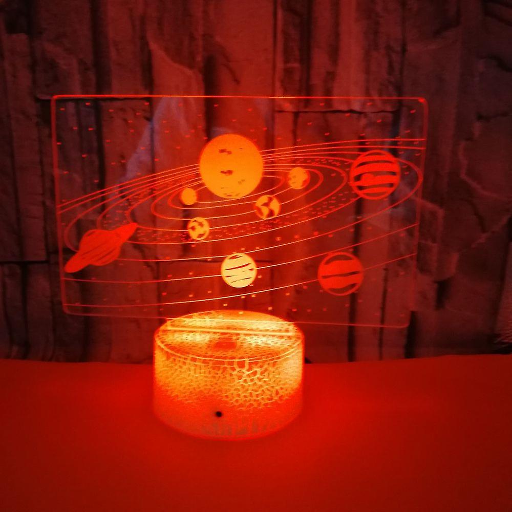 3d Solar System Night Light Led 7 Color Desk Lamp Decorative Light ...