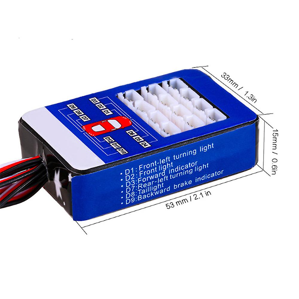 12 LED Lights Steering Brake System Lighting Kit for TAMIYA 1/8 1/10 RC ...