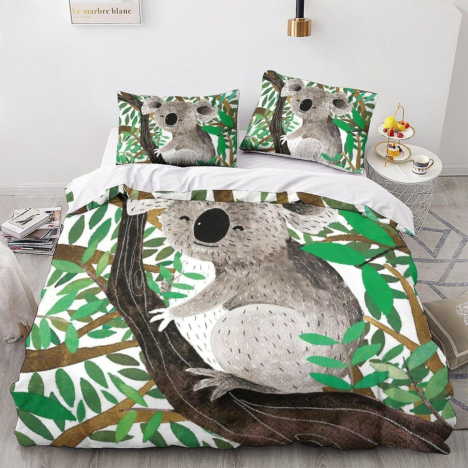 Entemah Cartoon Koala Bedding Sets 3D Comforter Cover Cute Animals ...