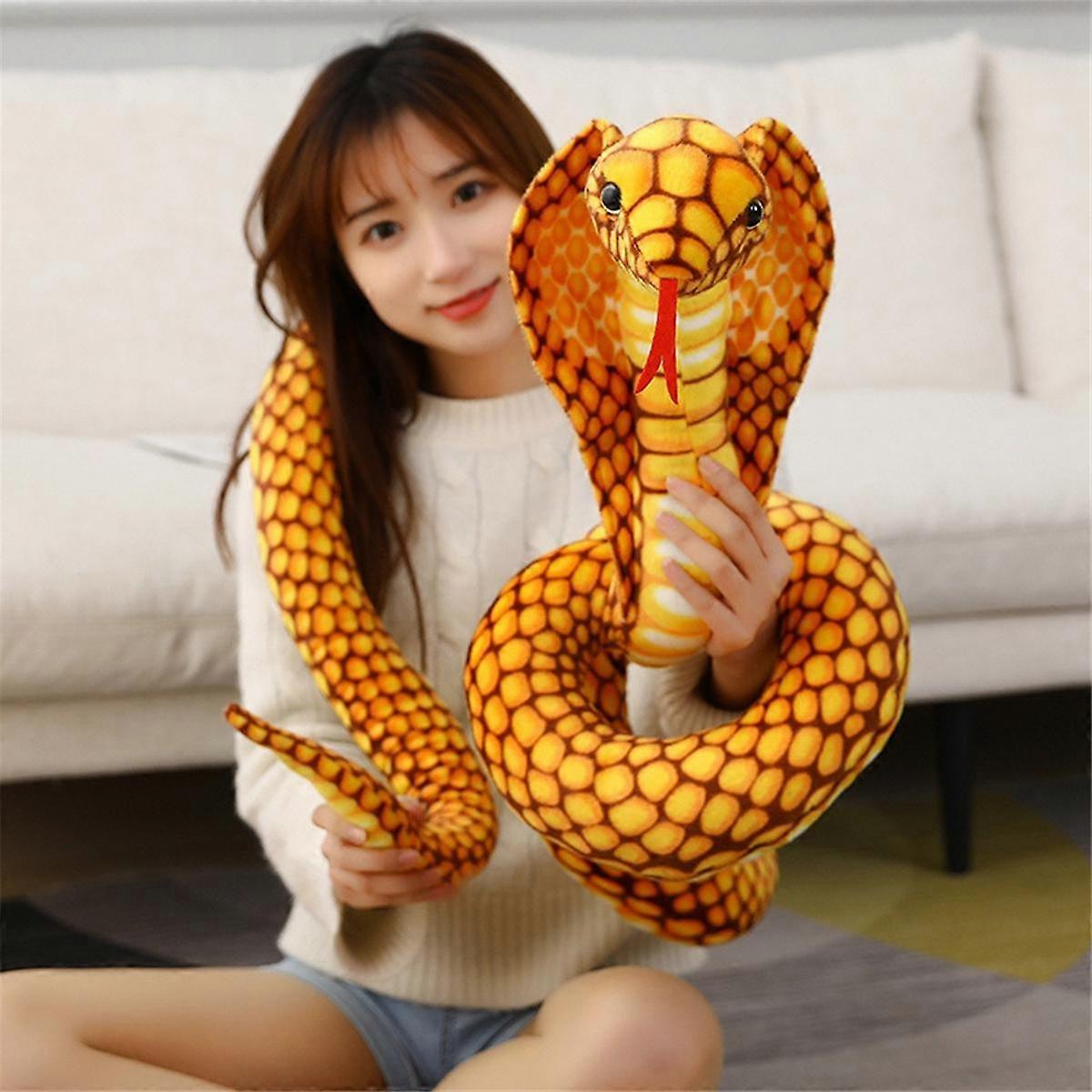 Stuffed Animal Cobra Snake Plush Stuffed Python Cobra Doll Prank Prop ...