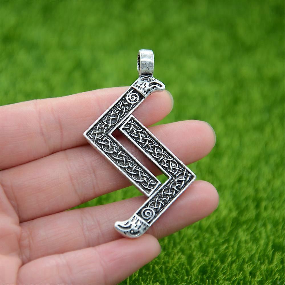 Viking Wolf Amulet Runic Rune Fehu Norse Talisman Irish Knots Jewelry ...