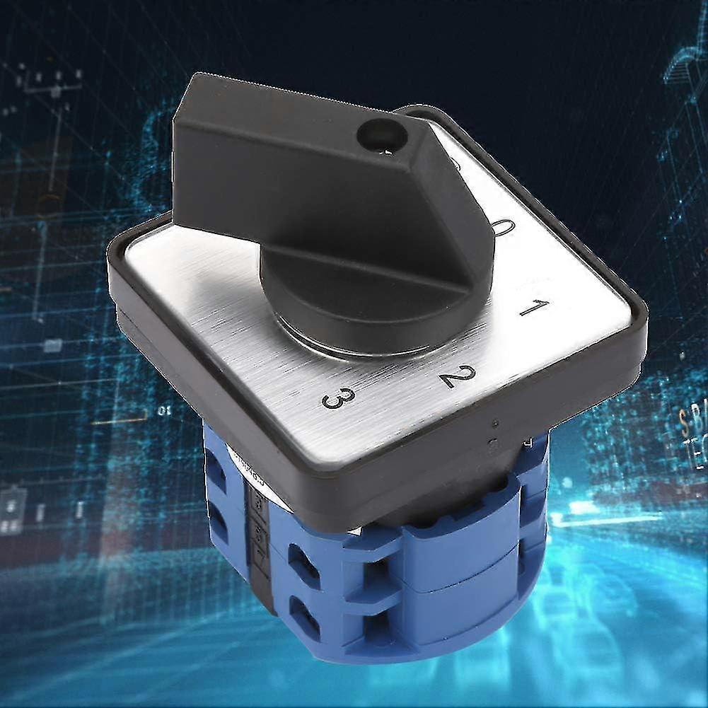 Changeover Switch, Rotary Switch 660V 20A 4-Position 2 Pole Rotary Selector Universal Rotary Cam ...