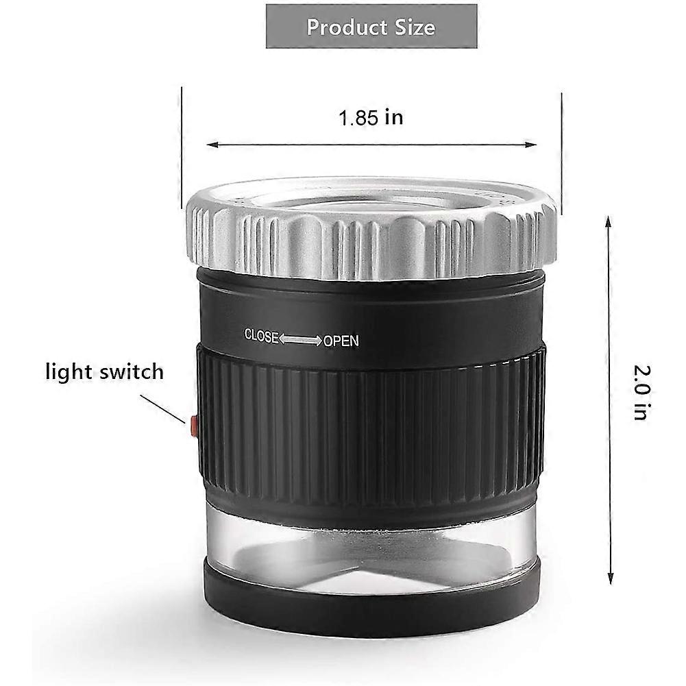 Loupe Magnifier 30X Magnifier Illuminated Adjustable Length Desktop ...