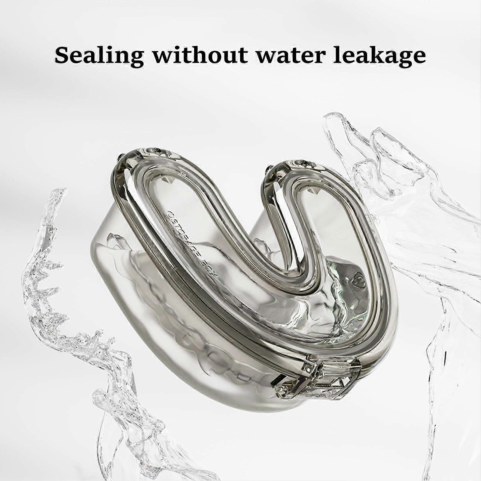 Retainer Case, Partial Denture Storage Box, U Shaped Night Guard Case ...